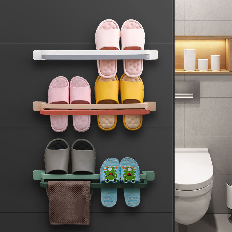 💥🔥HOT SALE-No-Hole Installation Foldable Slippers Rack – blauue